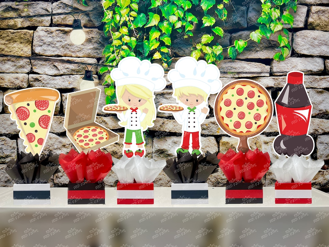 Pizza Party | Movie Pizza Birthday Party | Pizza Table Centerpiece ...
