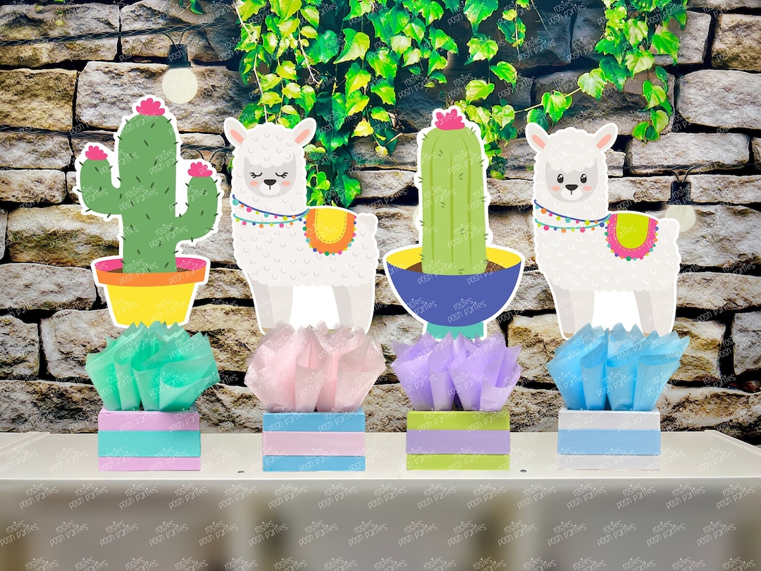 Llama Birthday Theme Centerpiece Decoration | Llama Theme | Llama ...
