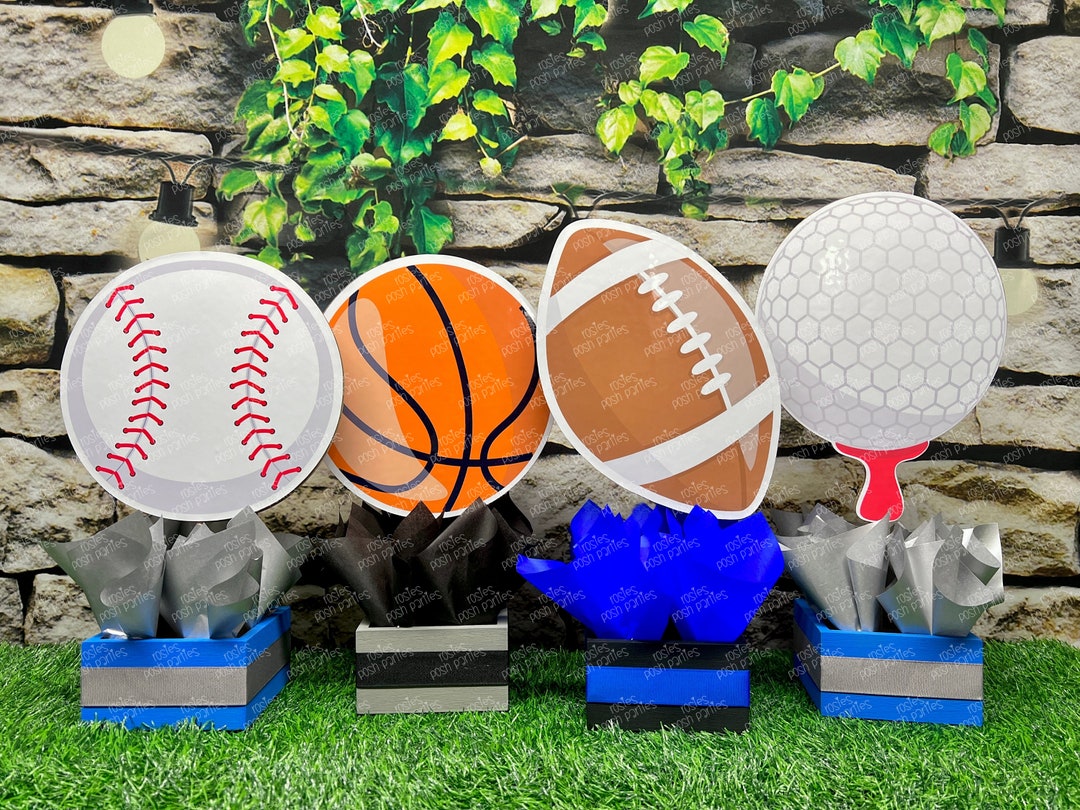 Sports Theme Centerpiece Sports Party Sports Birthday Soccer Football ...