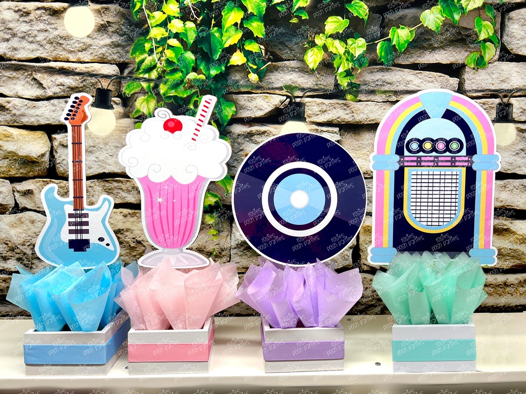 50's Theme | 50s Birthday | 1950s Party Centerpiece Decoration | 50s ...