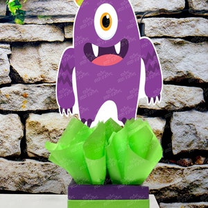 Monster Birthday Centerpieces Little Monsters Cute Birthday Party Wood ...
