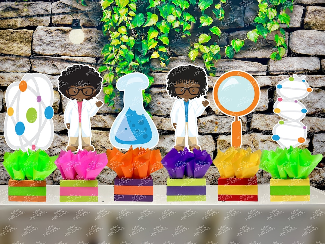 Science Birthday Theme Centerpiece Decoration | Science Party | Science ...