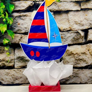 Nautical Boy Baby Shower Nautical Birthday Centerpiece for Guest Table ...