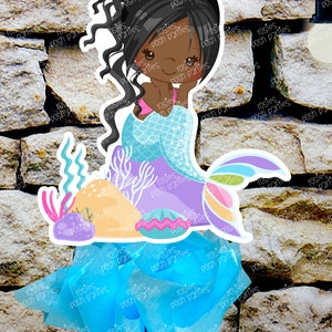 African American Mermaid | Mermaid Baby Shower | Under the Sea Theme ...