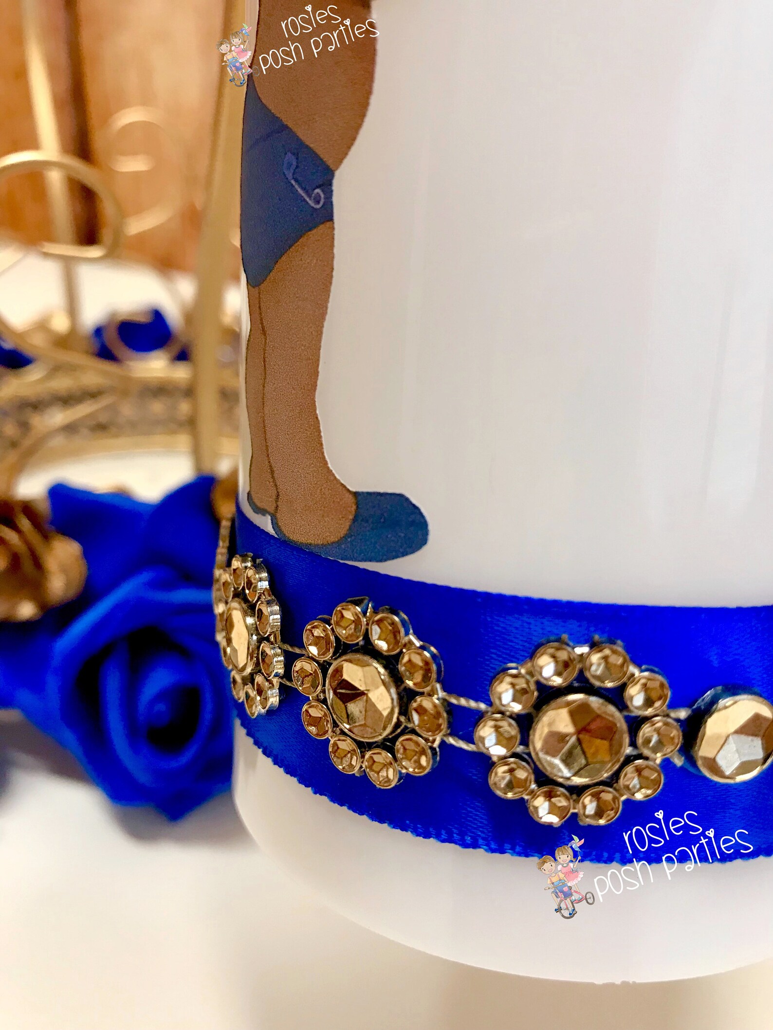 Little Prince Centerpiece Blue and Gold Birthday Party Table - Etsy
