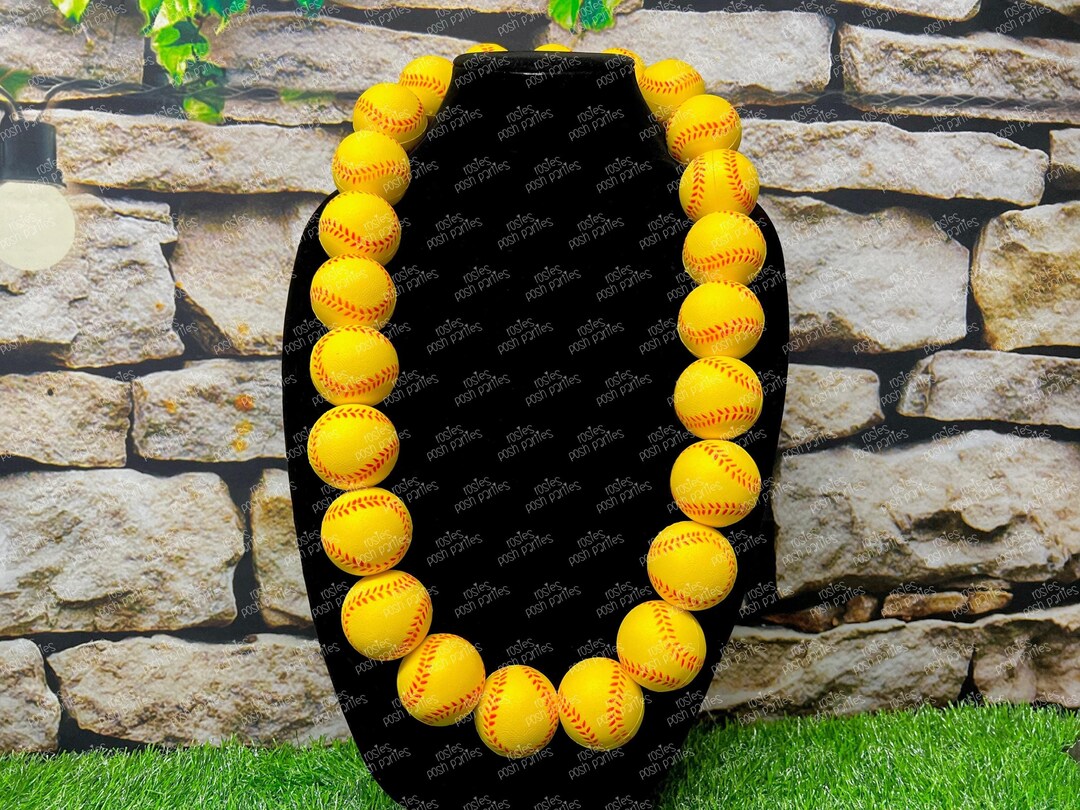 Softball Ball Lei | Promotion Gift Lei | Graduation Sports Lei | Sports ...