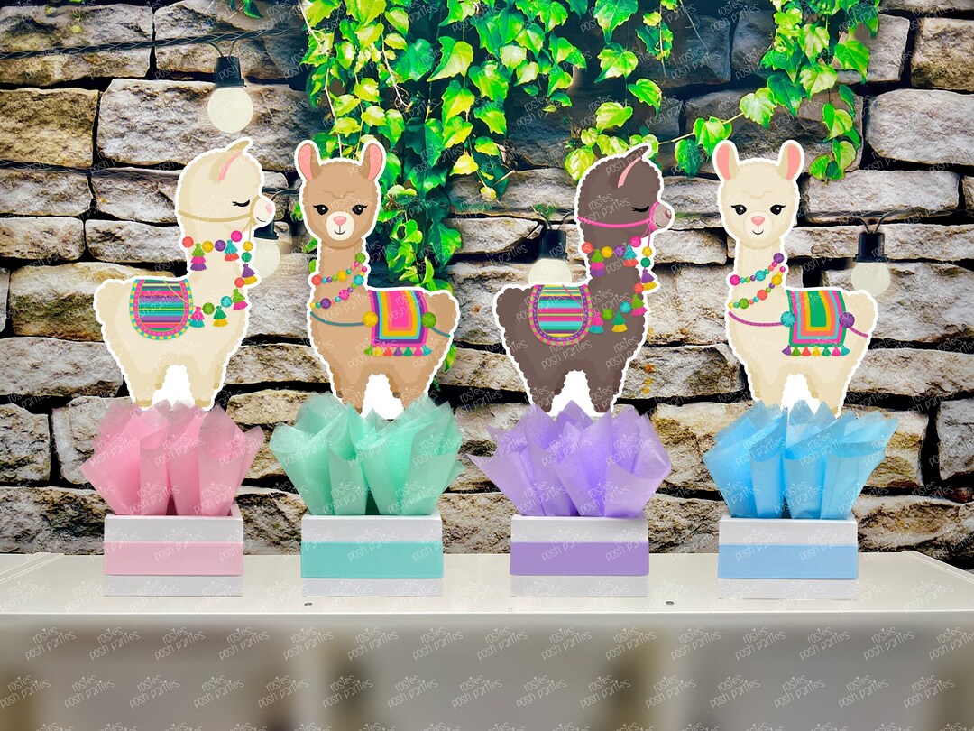Llama Birthday Theme Centerpiece Decoration | Llama Theme | Llama ...