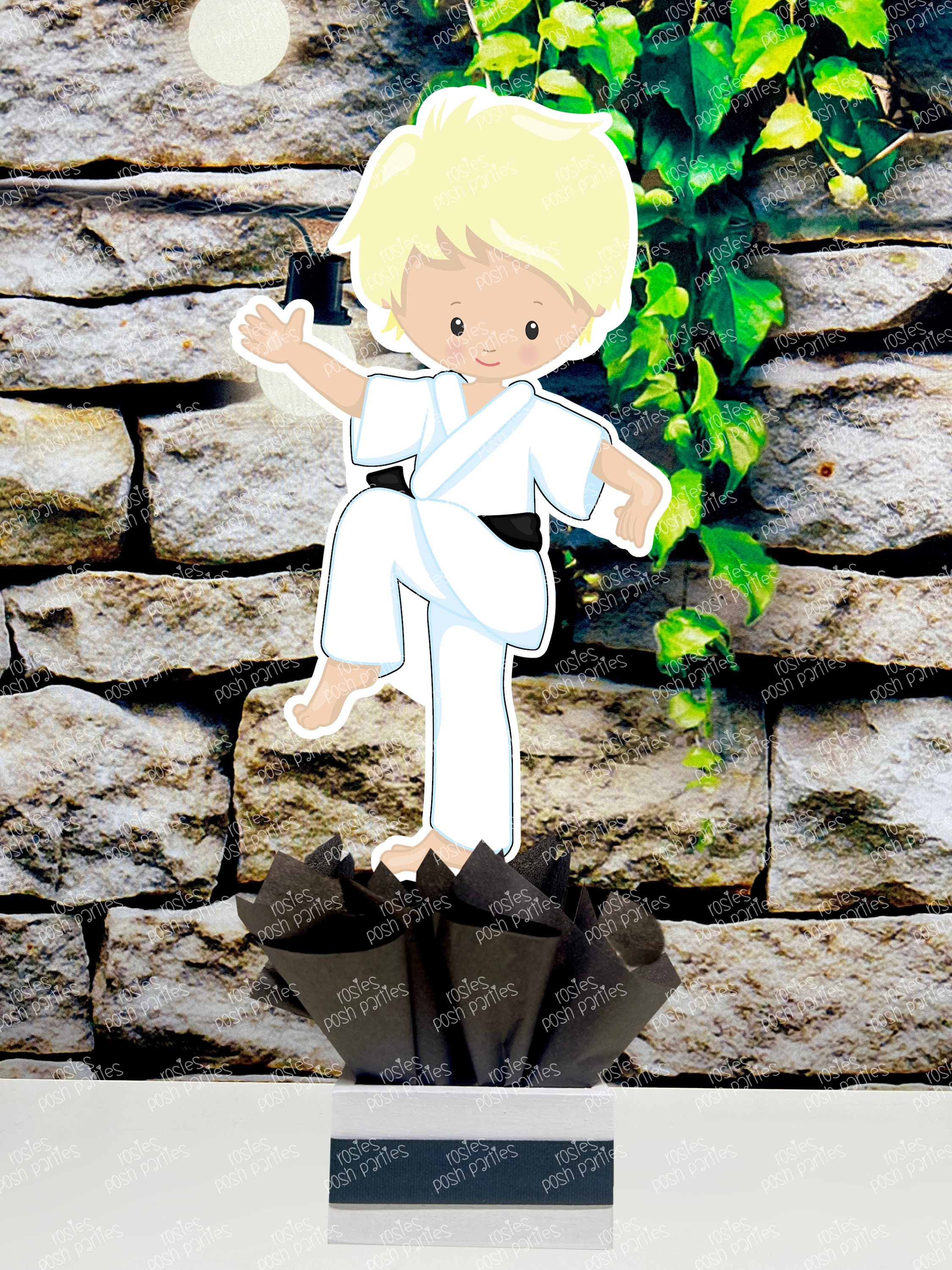 Karate Taekwondo Theme | Karate Birthday Table Centerpiece | Karate ...
