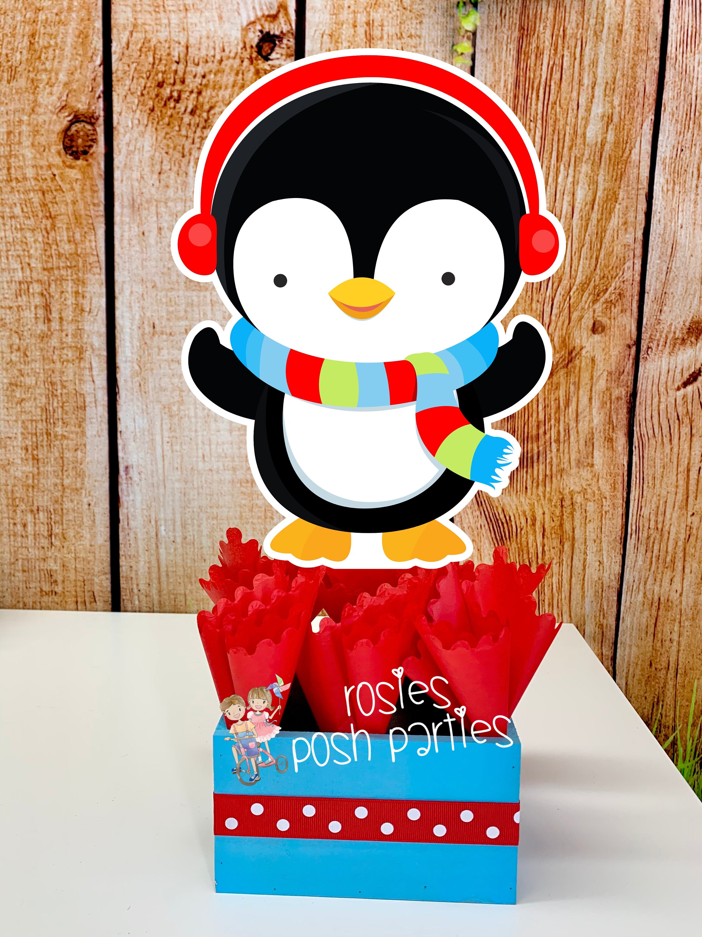 Penguin Birthday Theme Winter Wonderland Centerpieces - Etsy