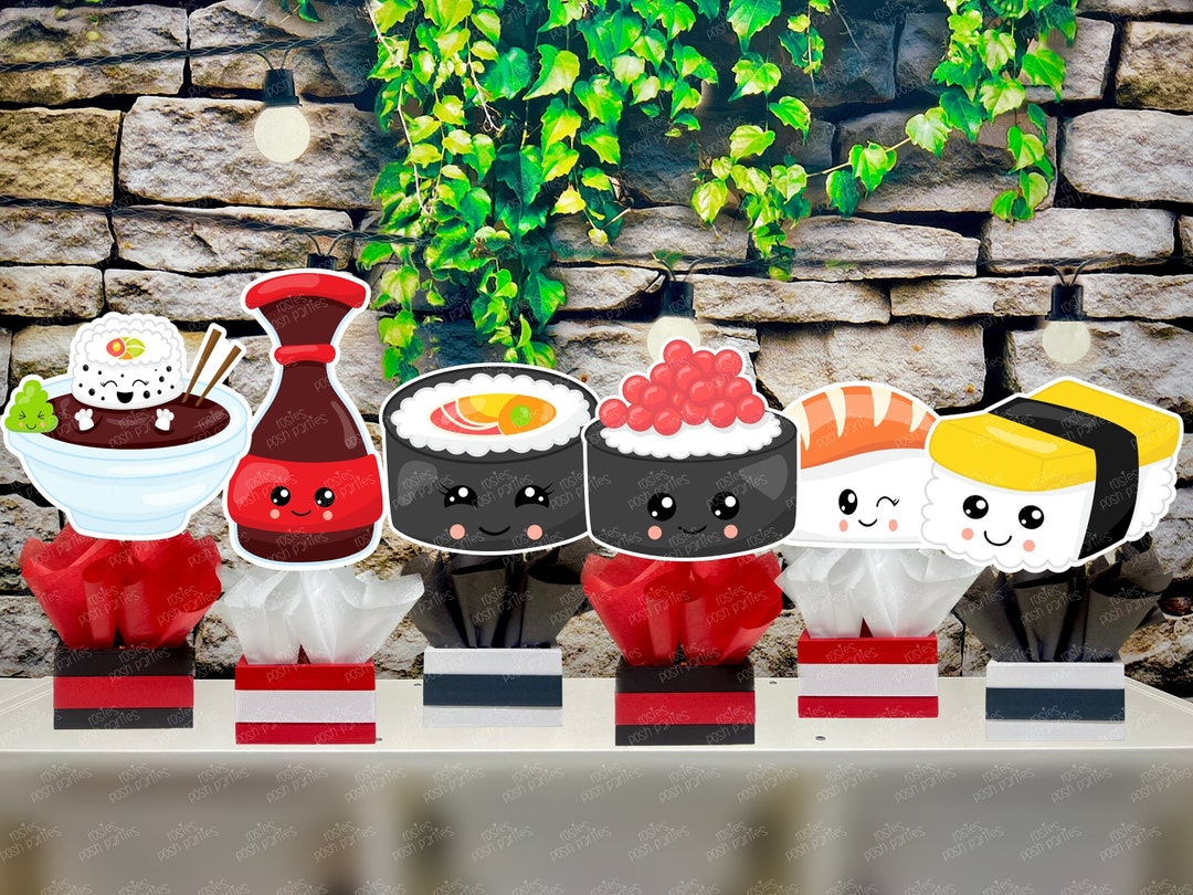 Sushi Theme Birthday | Sushi Centerpiece | Sushi Party Theme | Kawaii ...