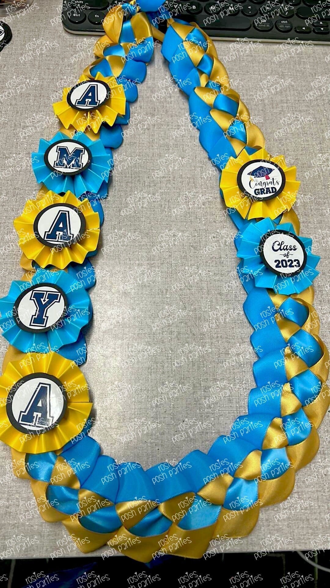 Graduation Lei Promotion Gift Lei Senior Night Gift Lei Braided Ribbon ...