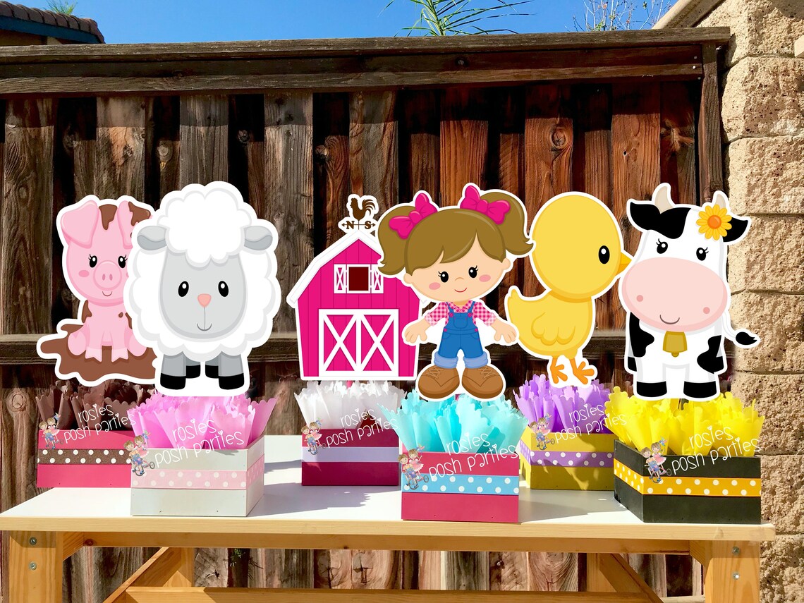 Pink Farm Theme Girl Farm Birthday Pink Farm Party Farm - Etsy