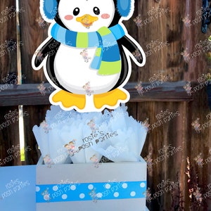 Penguin Birthday Theme Winter Wonderland Centerpieces Penguin Theme ...