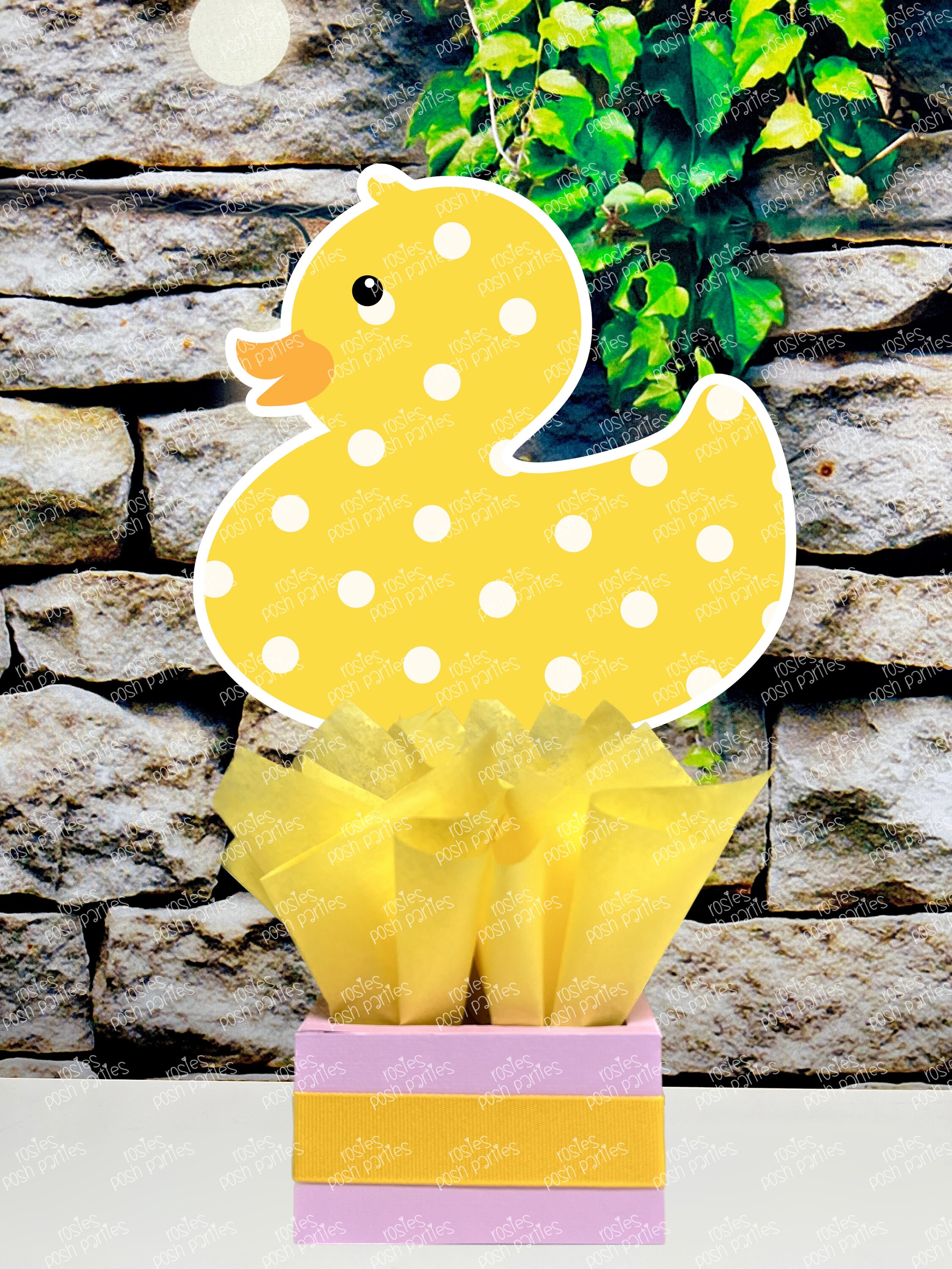 Rubber Ducky Theme Baby Shower Centerpiece Duck Decoration Pink Rubber ...