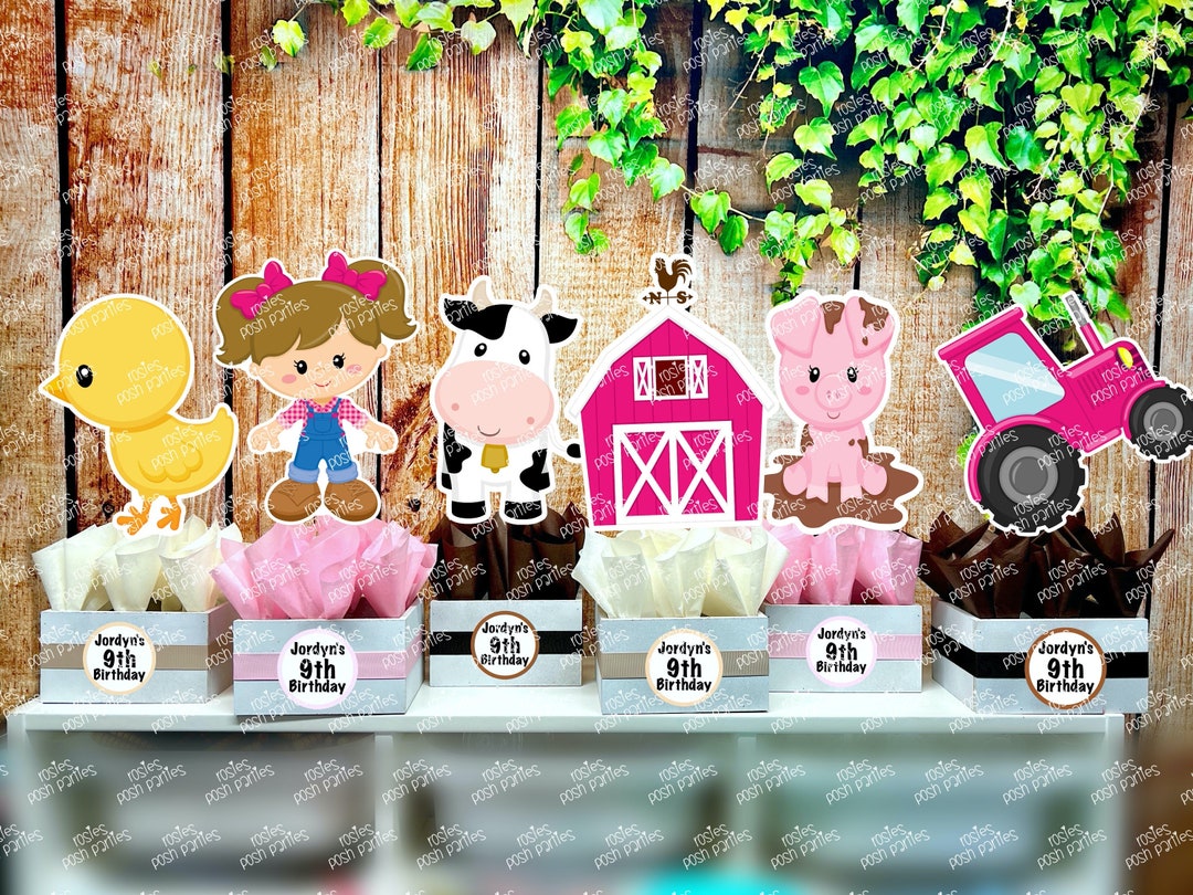 Pink Farm Theme Girl Farm Birthday Pink Farm Party Farm - Etsy