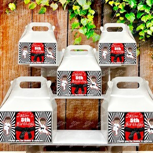 Karate Taekwondo Theme | Karate Birthday Favor Box | Karate Black Belt ...