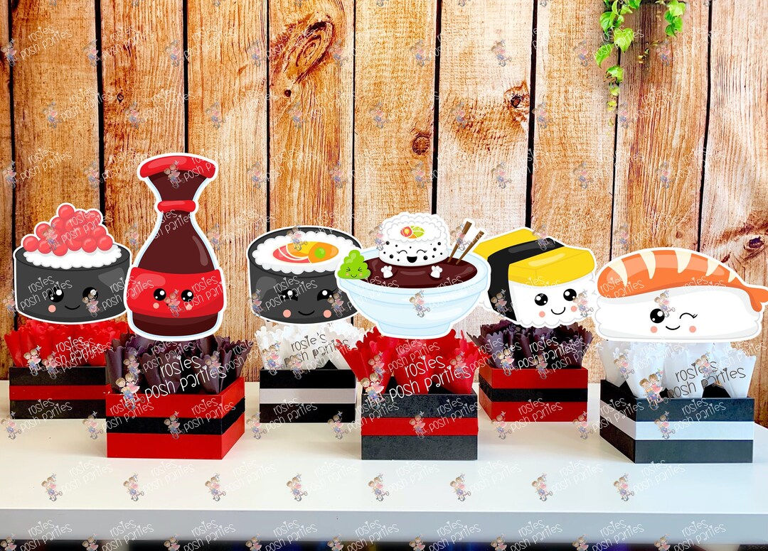 Sushi Theme Birthday Sushi Centerpiece Sushi Party Theme - Etsy