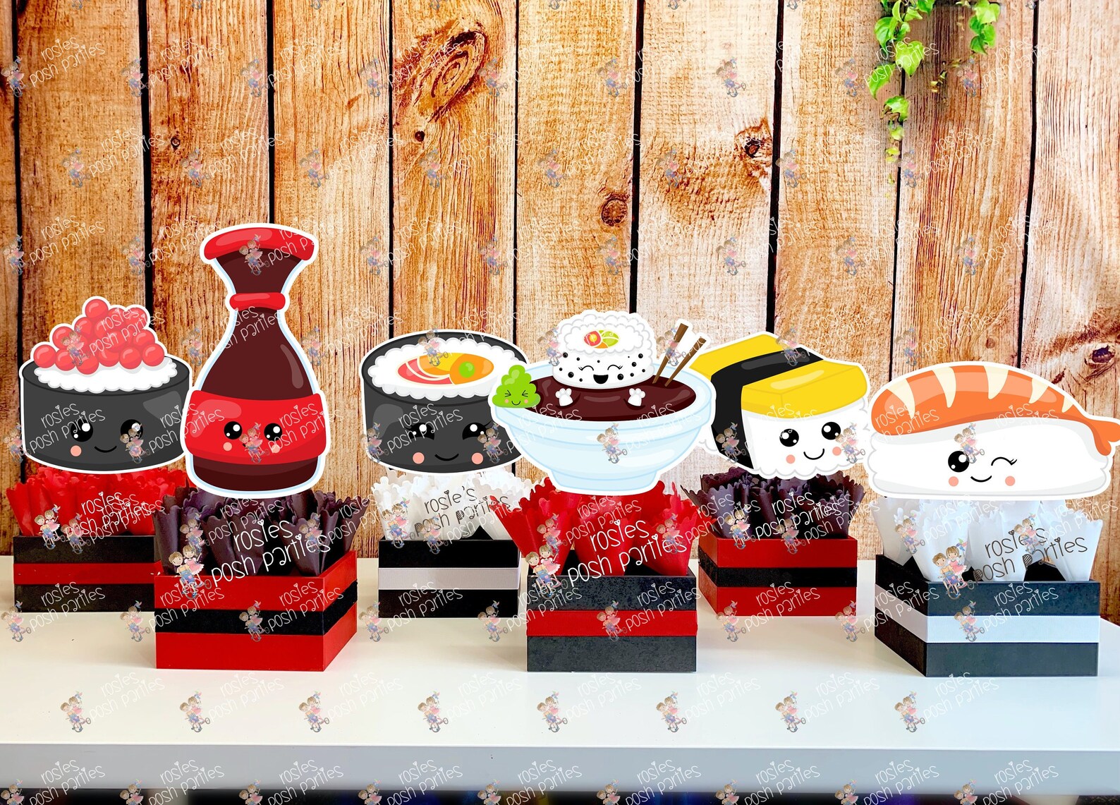 Sushi Theme Birthday Sushi Centerpiece Sushi Party Theme - Etsy