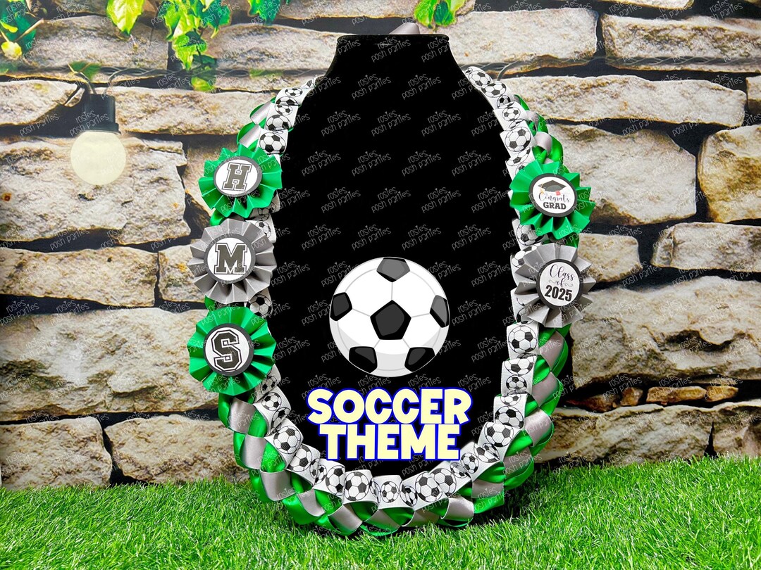 Soccer Sports Graduation Lei | Promotion Gift Lei | Sports Senior Night ...
