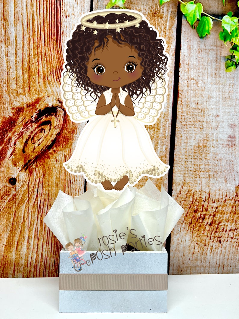 Christening Baptism Centerpieces Baptism Angel Theme | Etsy