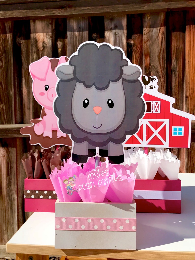 Pink Farm Theme Girl Farm Birthday Pink Farm Party Farm | Etsy