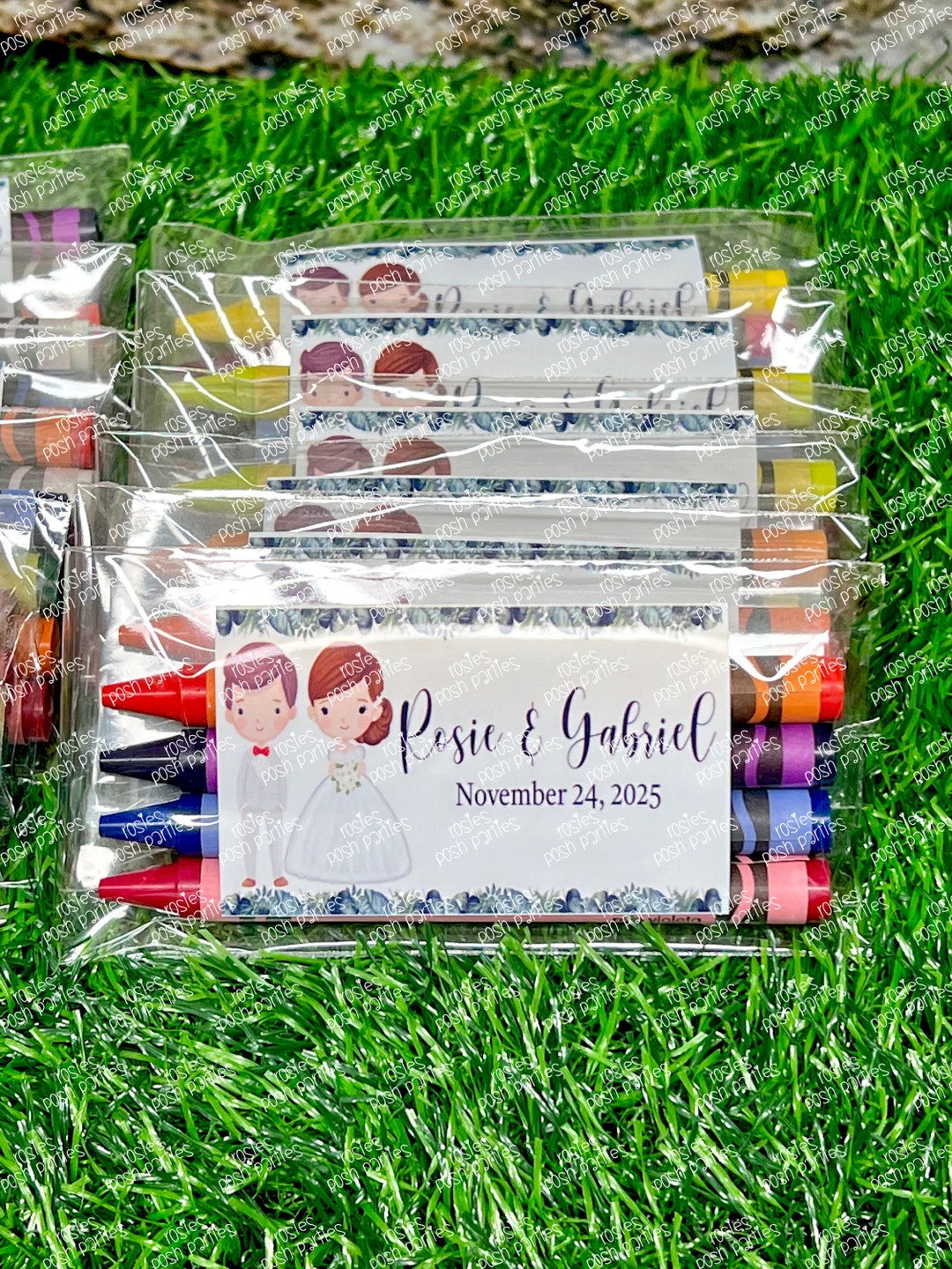 Personalized Wedding Crayon Favor | Wedding Party Favor | Wedding Kid ...