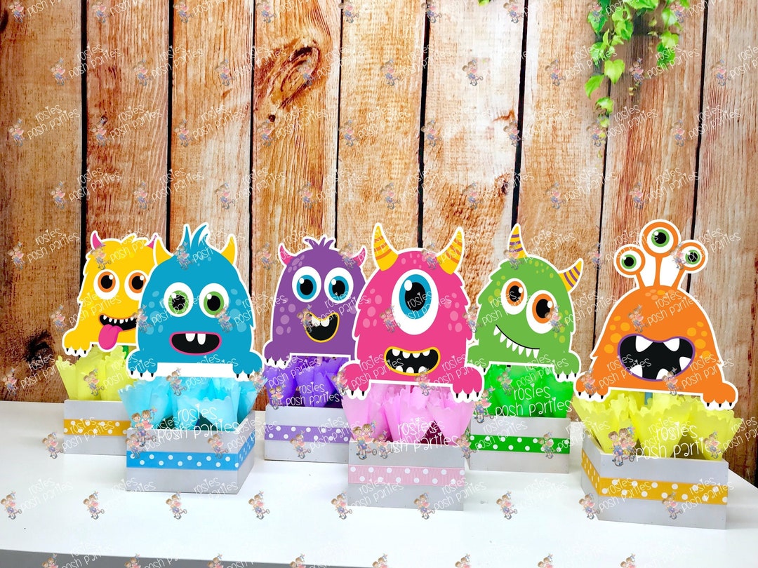 Monster Birthday Theme Pink Girl Monster Centerpiece - Etsy
