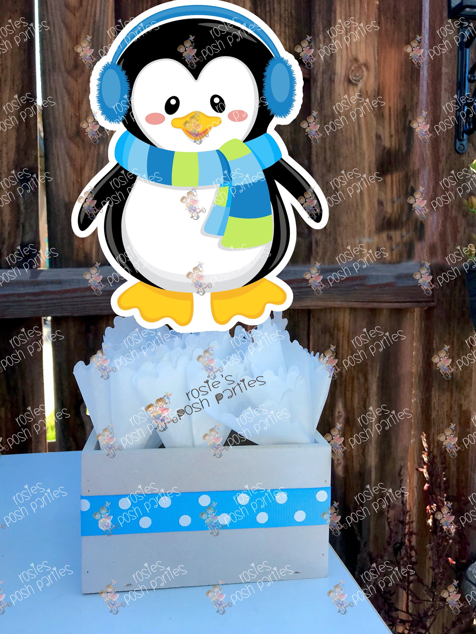 Penguin Birthday Theme Winter Wonderland Centerpieces - Etsy