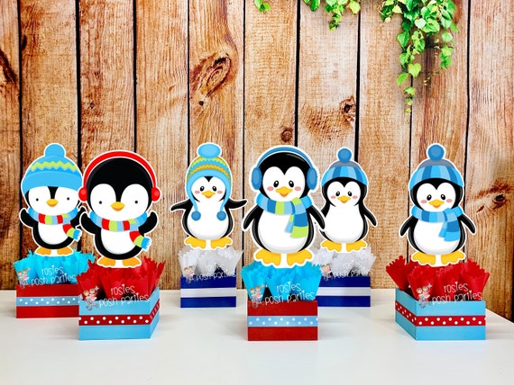 Penguin Birthday Theme | Winter Wonderland Centerpieces | Penguin Theme ...