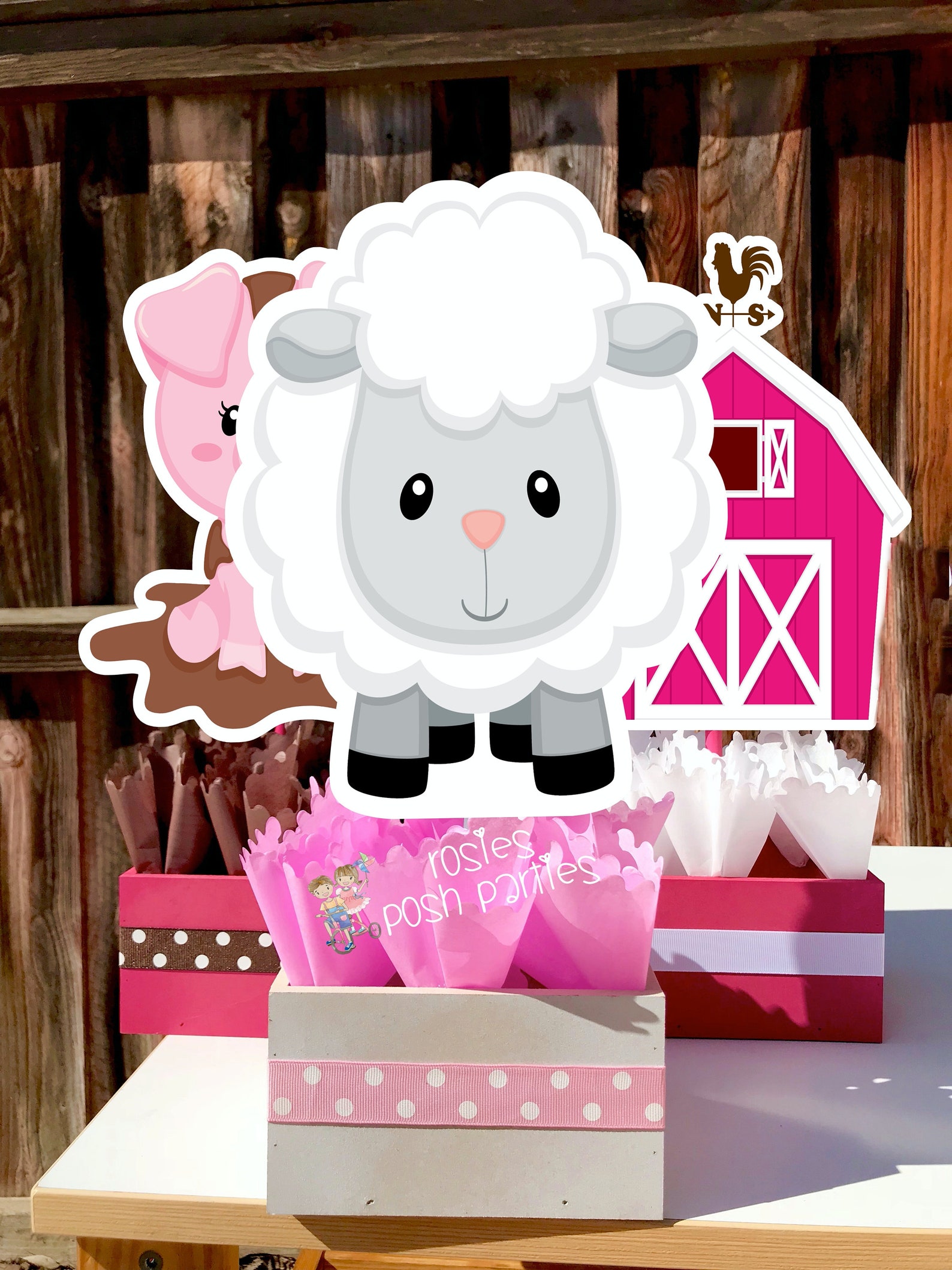 Pink Farm Theme Girl Farm Birthday Pink Farm Party Farm - Etsy