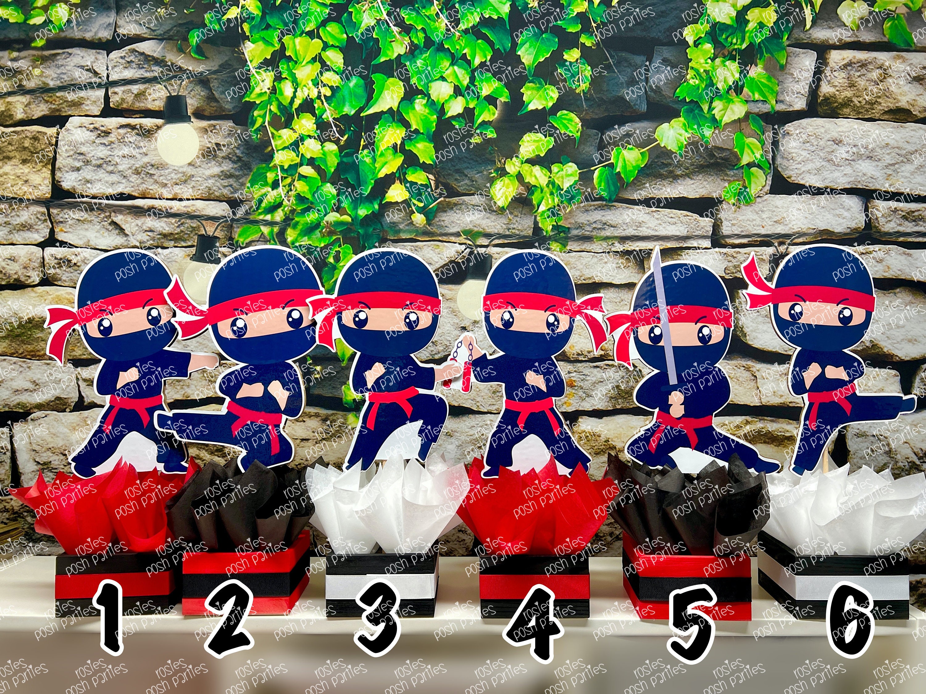 Ninja Birthday Theme | Ninja Karate Party Centerpiece Decoration ...