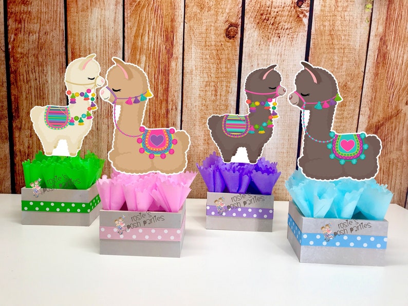 Llama Birthday Theme Centerpiece Decoration Llama Theme | Etsy