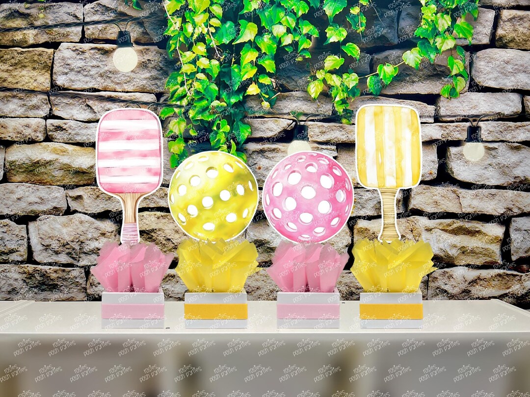 Pickleball Theme Centerpiece | Pickle Ball Birthday Party | Pickleball ...