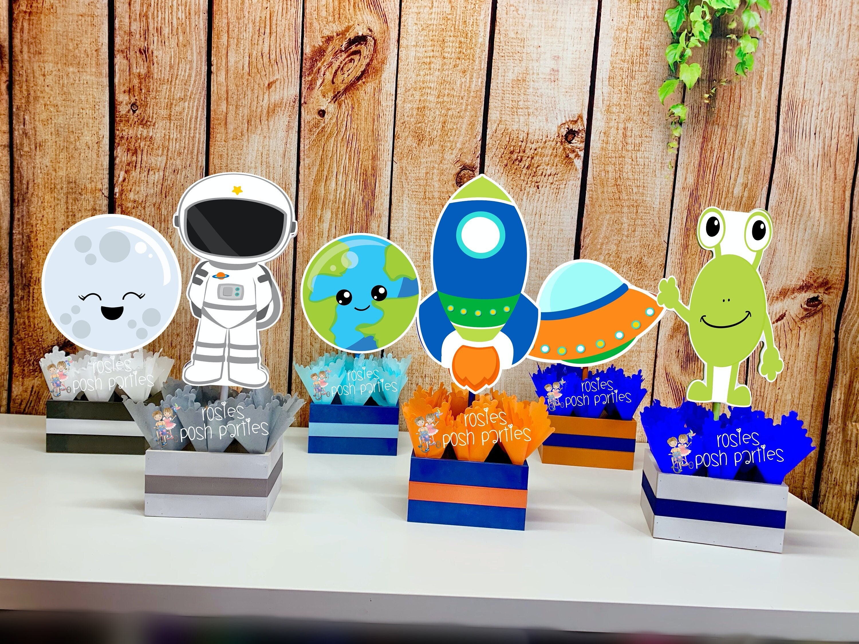 Outer Space Blast off Centerpiece Decoration Spaceship Outer - Etsy