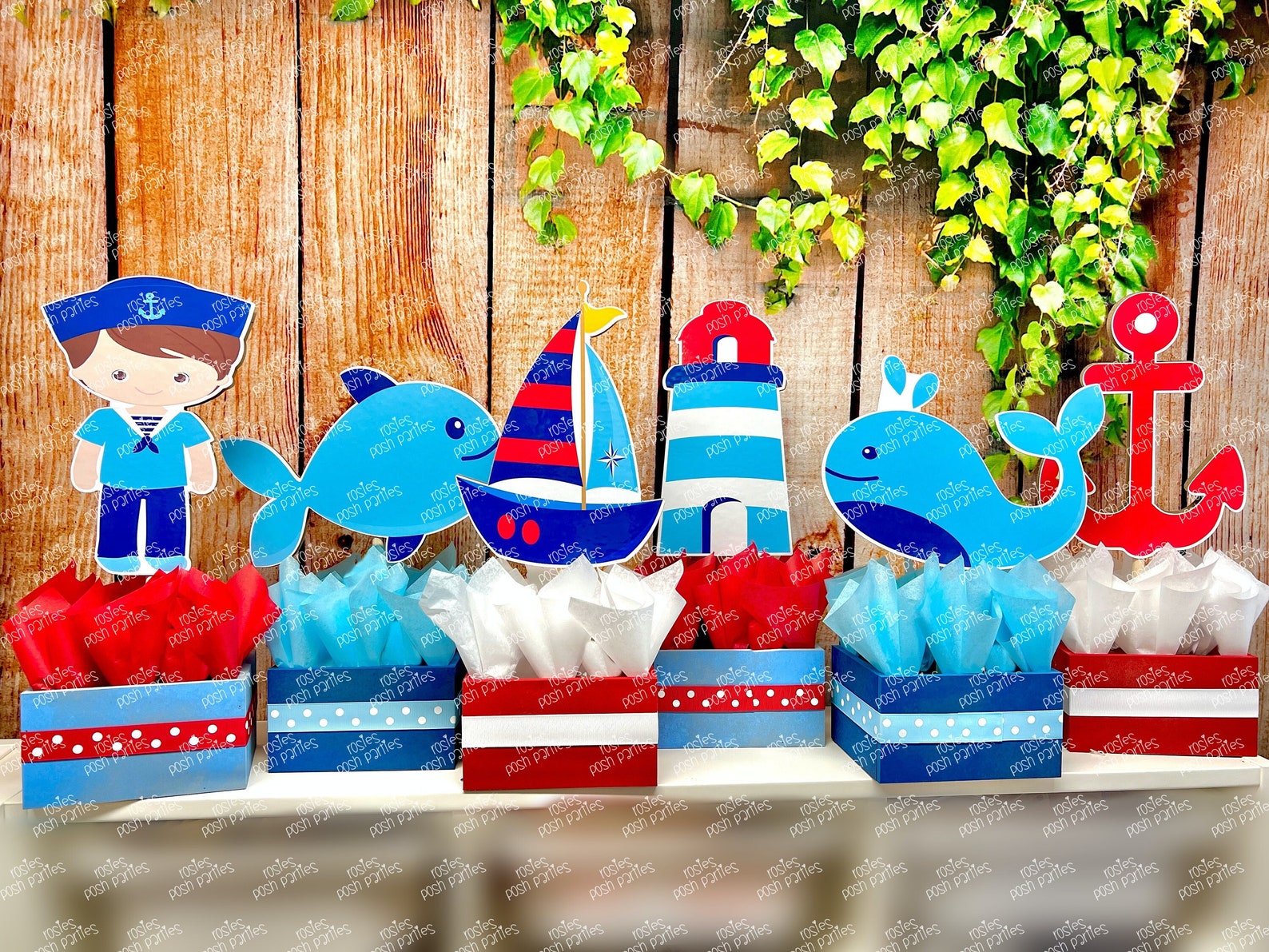 Nautical Boy Baby Shower Nautical Birthday Centerpiece for - Etsy