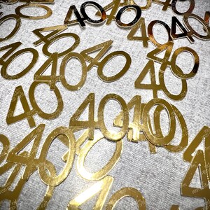 Birthday Age Confetti | 40th Birthday Party Decoration | 40th Confetti ...