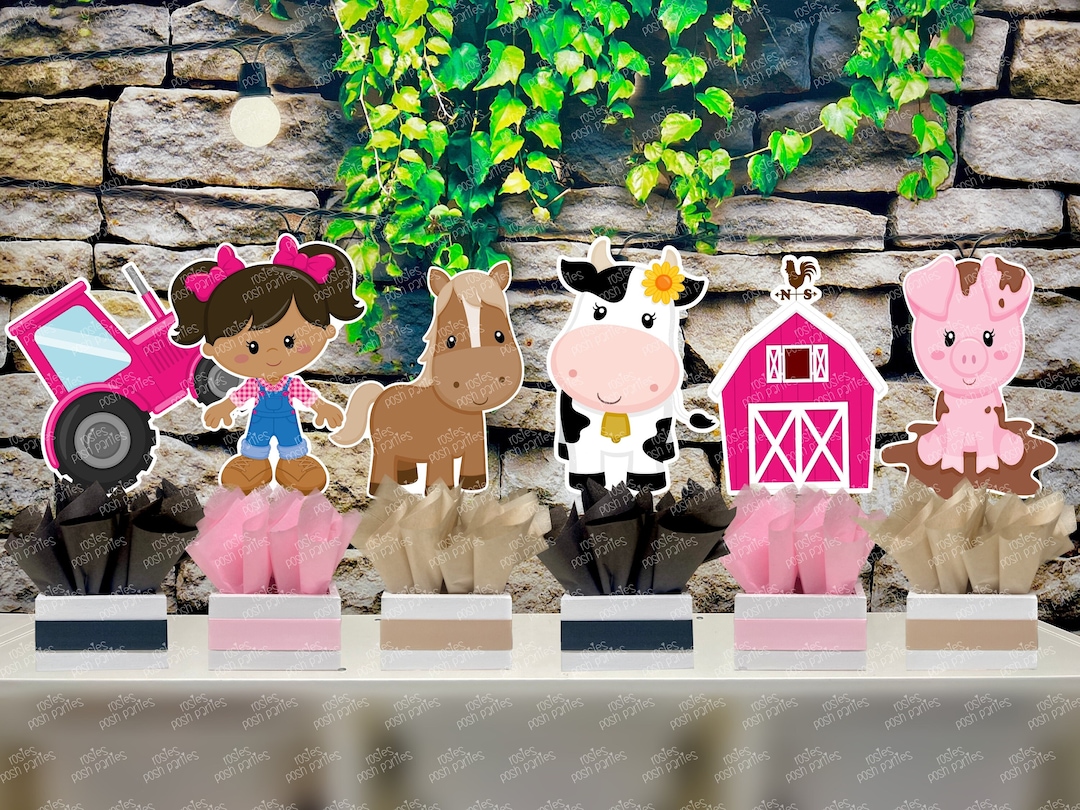 Pink Farm Theme | Girl Farm Birthday | Pink Farm Party | Farm ...