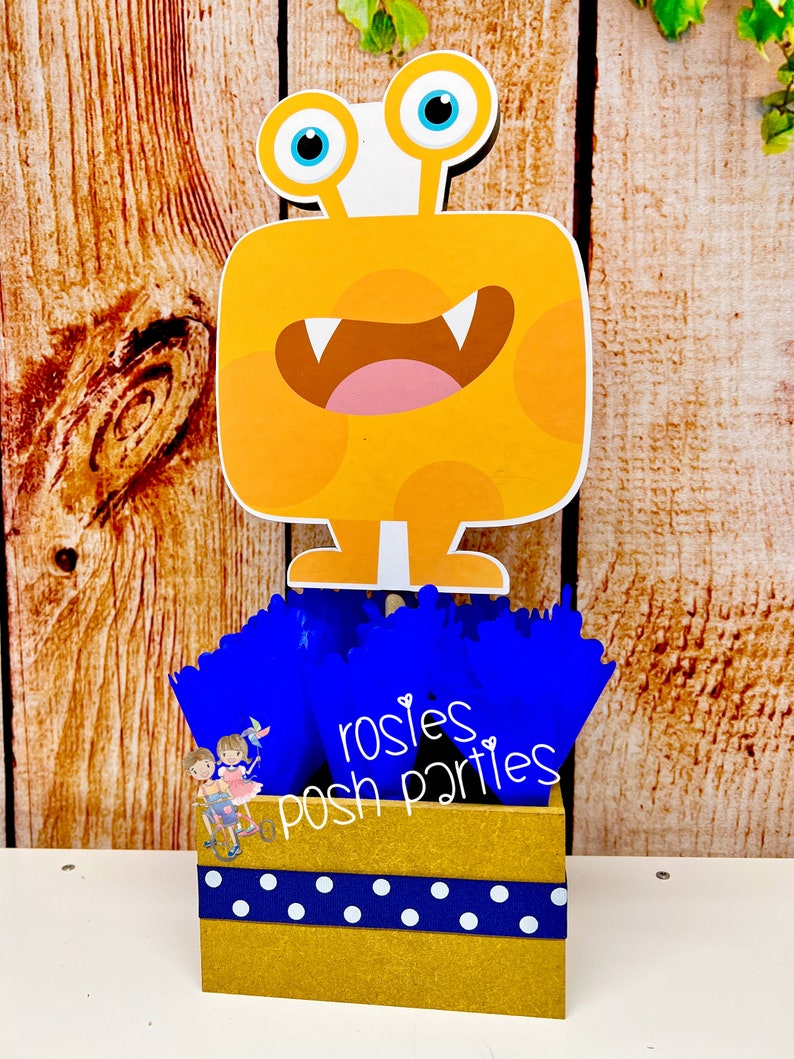 Monster Birthday Centerpieces Little Monsters Cute Birthday | Etsy