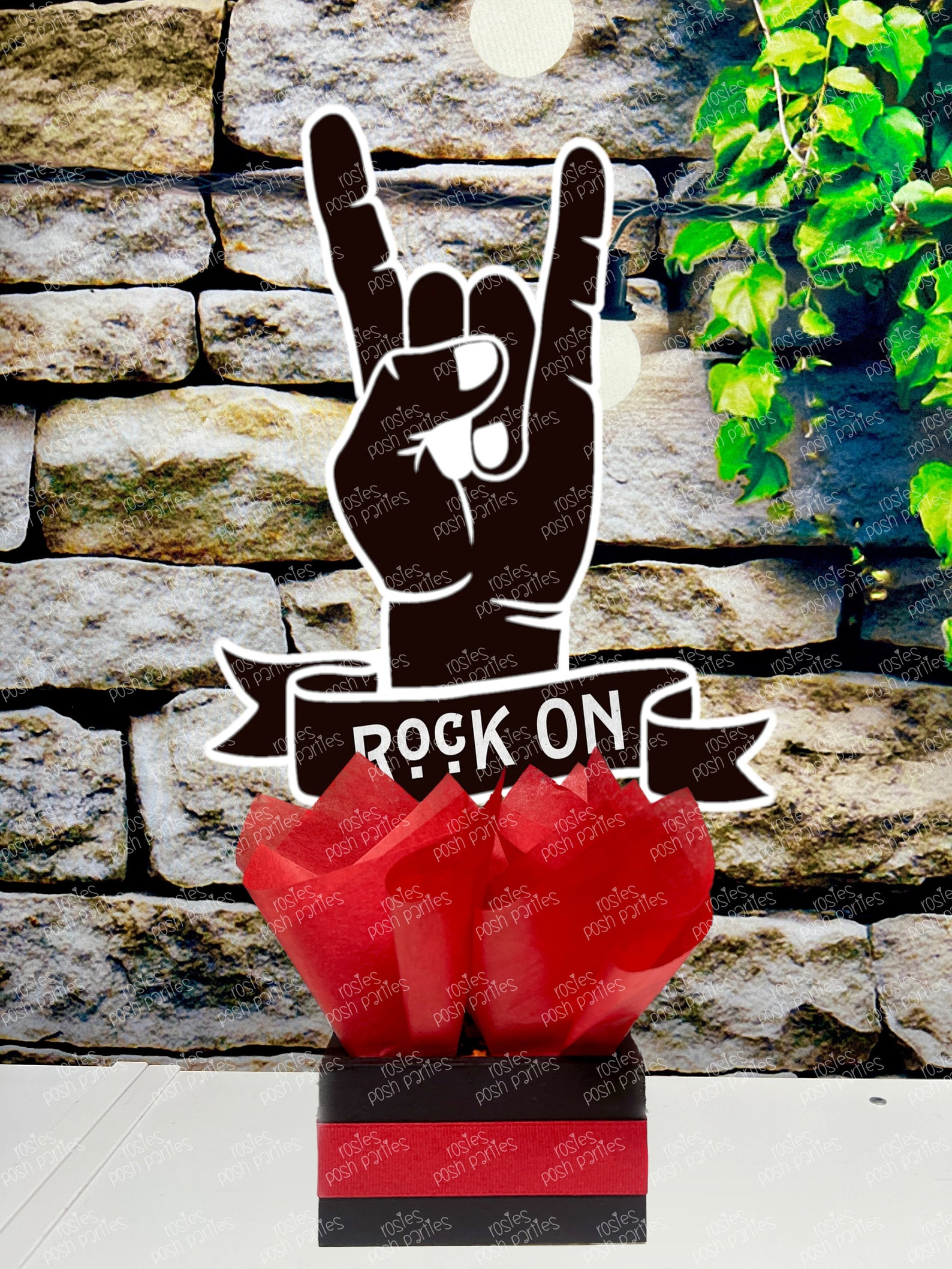 Rock Star Birthday | Rock and Roll Theme Centerpiece | Rock Star Theme ...