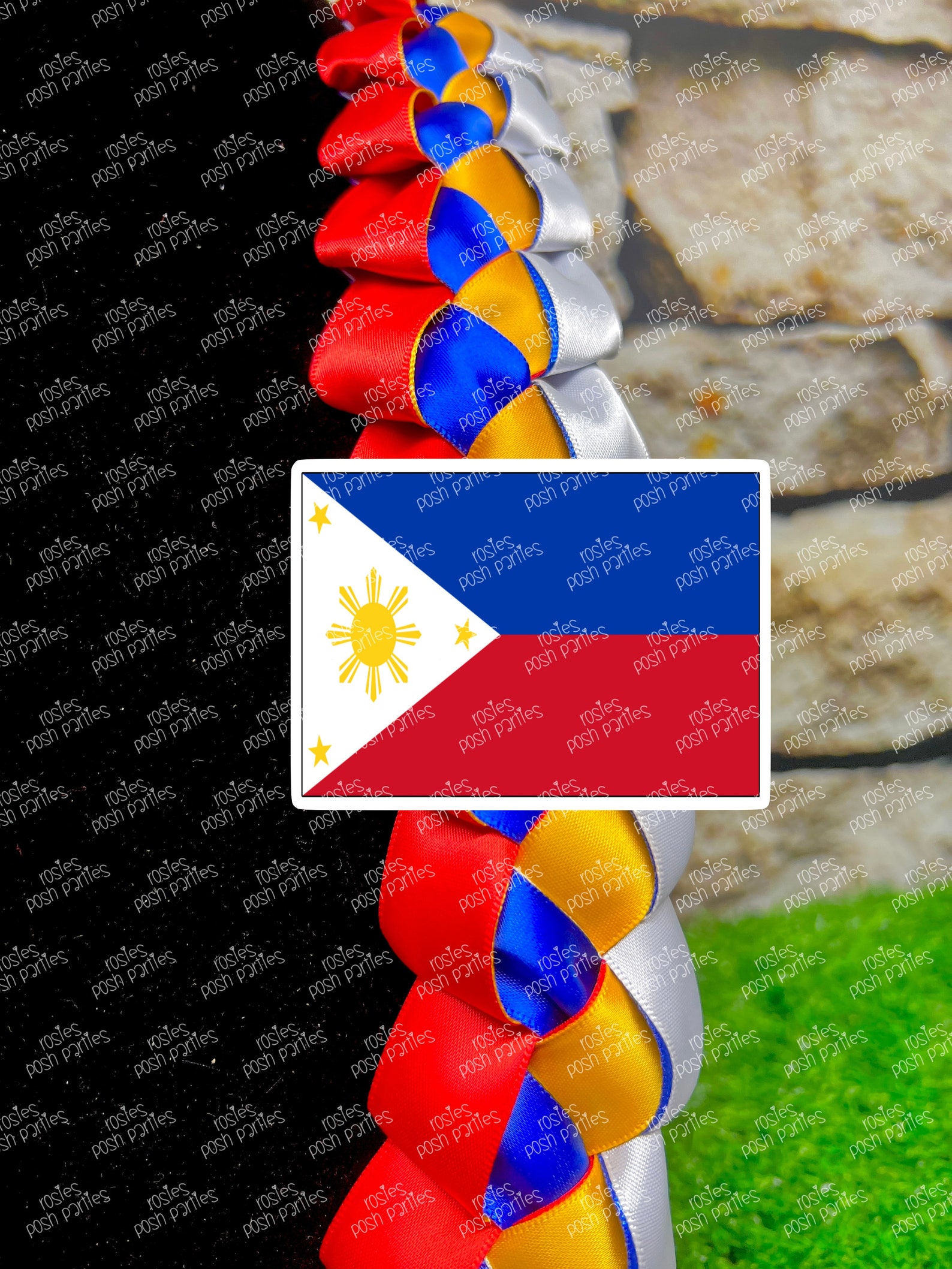 Graduation Lei | Filipino Flag Lei | Senior Night Gift Lei | Braided ...