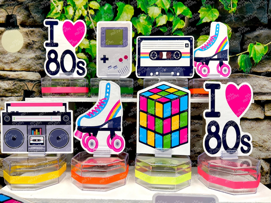 I Love the 80s Birthday Theme | 80s Theme Party Favor | 80s Theme Favors | 80s Party Candy Jar ...