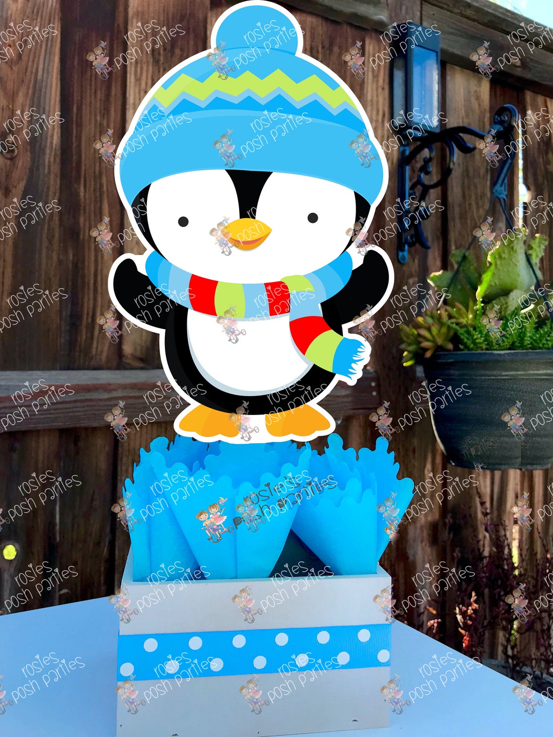 Penguin Birthday Theme Winter Wonderland Centerpieces - Etsy