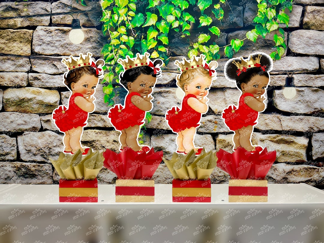 Little Princess Theme | Red and Gold Dress Princess Birthday ...