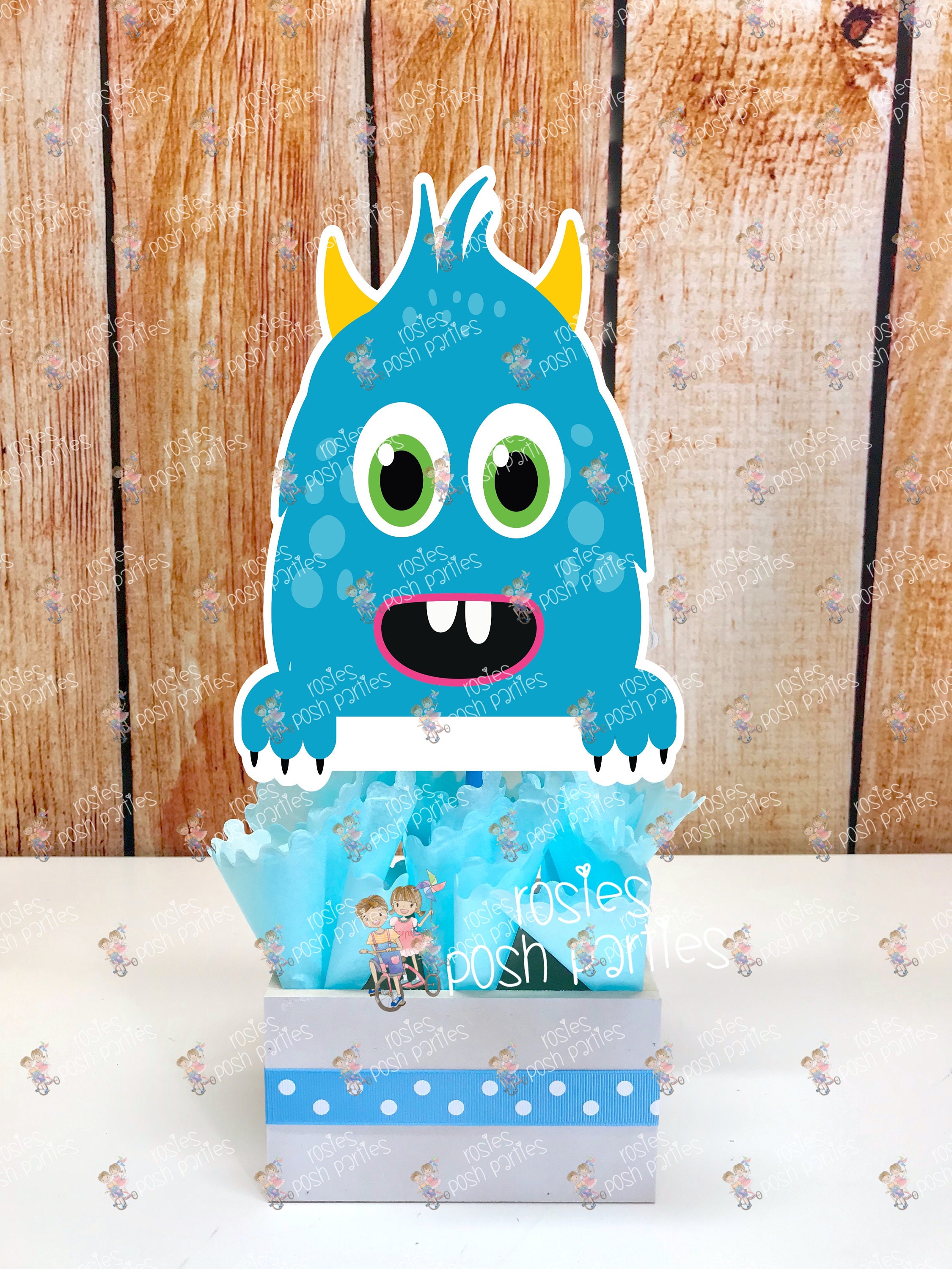Monster Birthday Theme Pink Girl Monster Centerpiece - Etsy