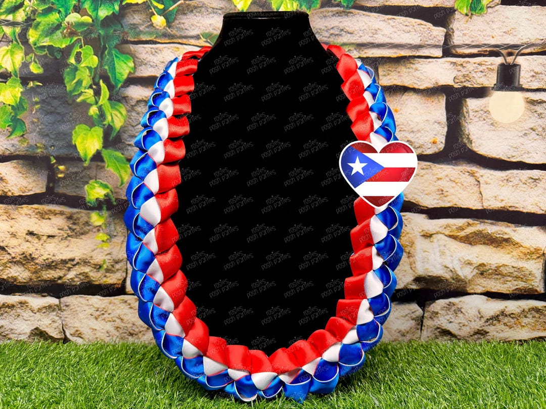 Graduation Lei | Puerto Rico Lei | Senior Night Gift Lei | Braided ...