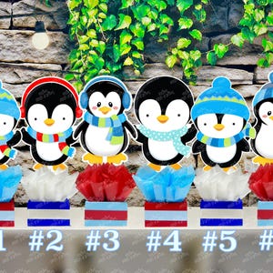 Penguin Birthday Theme | Winter Wonderland Centerpieces | Penguin Theme ...