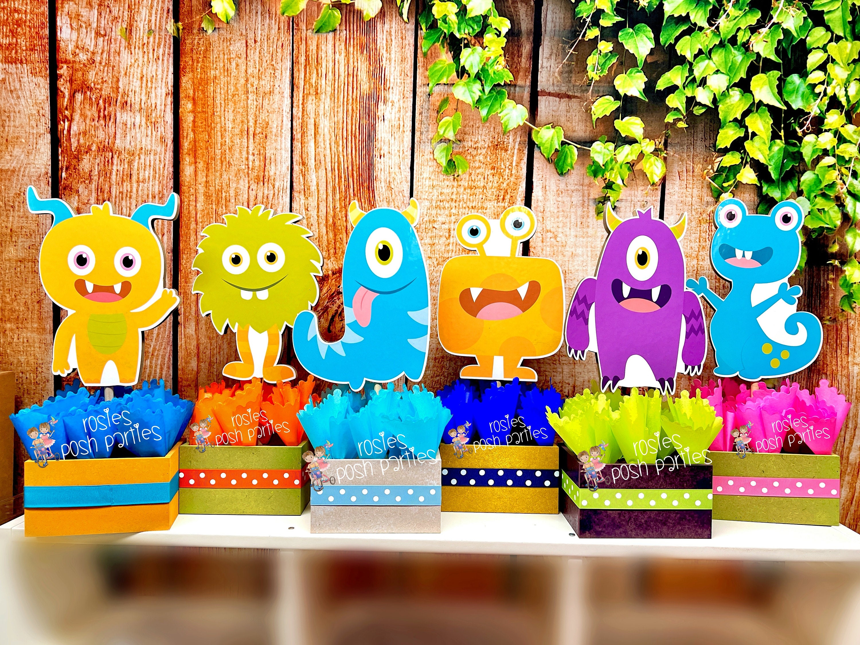 Monster Birthday Centerpieces Little Monsters Cute Birthday | Etsy