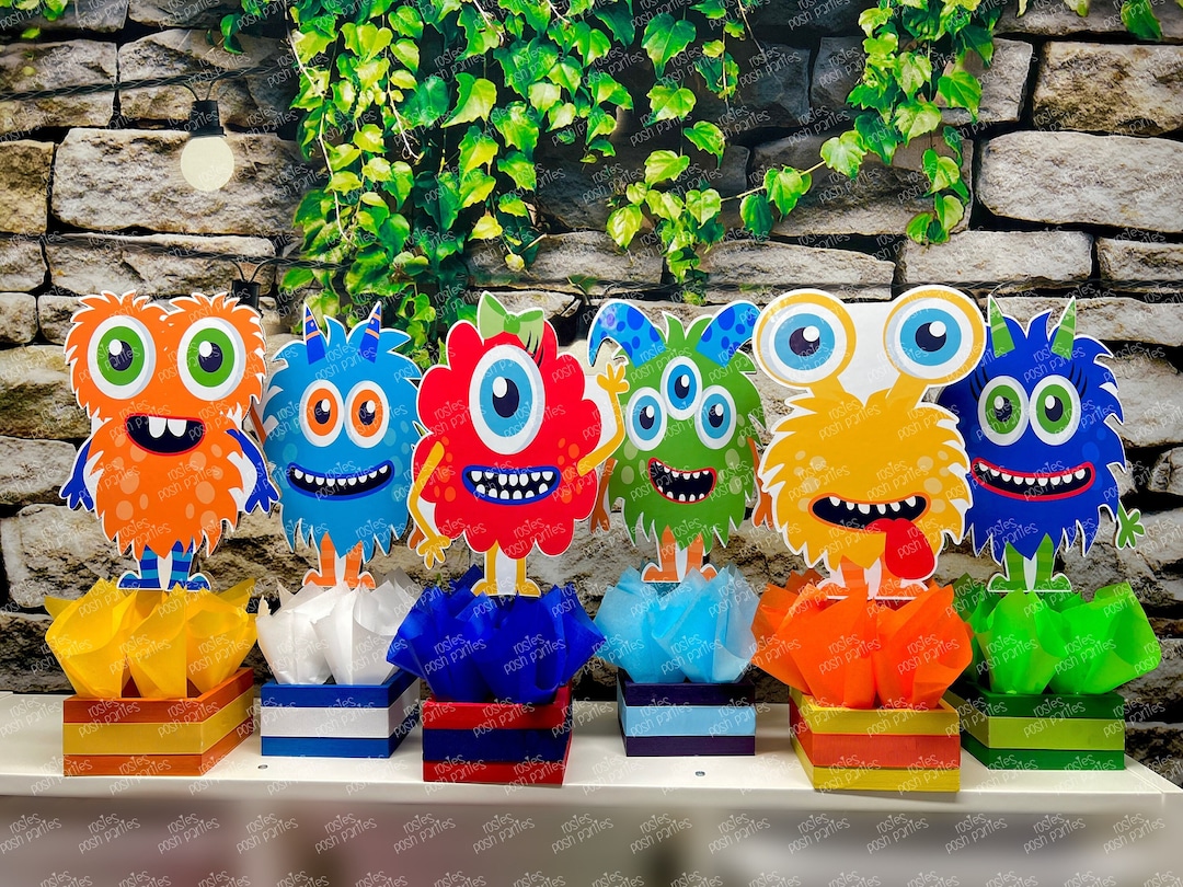 Monsters Birthday | Monster Theme | Cute Monsters Party Centerpiece ...