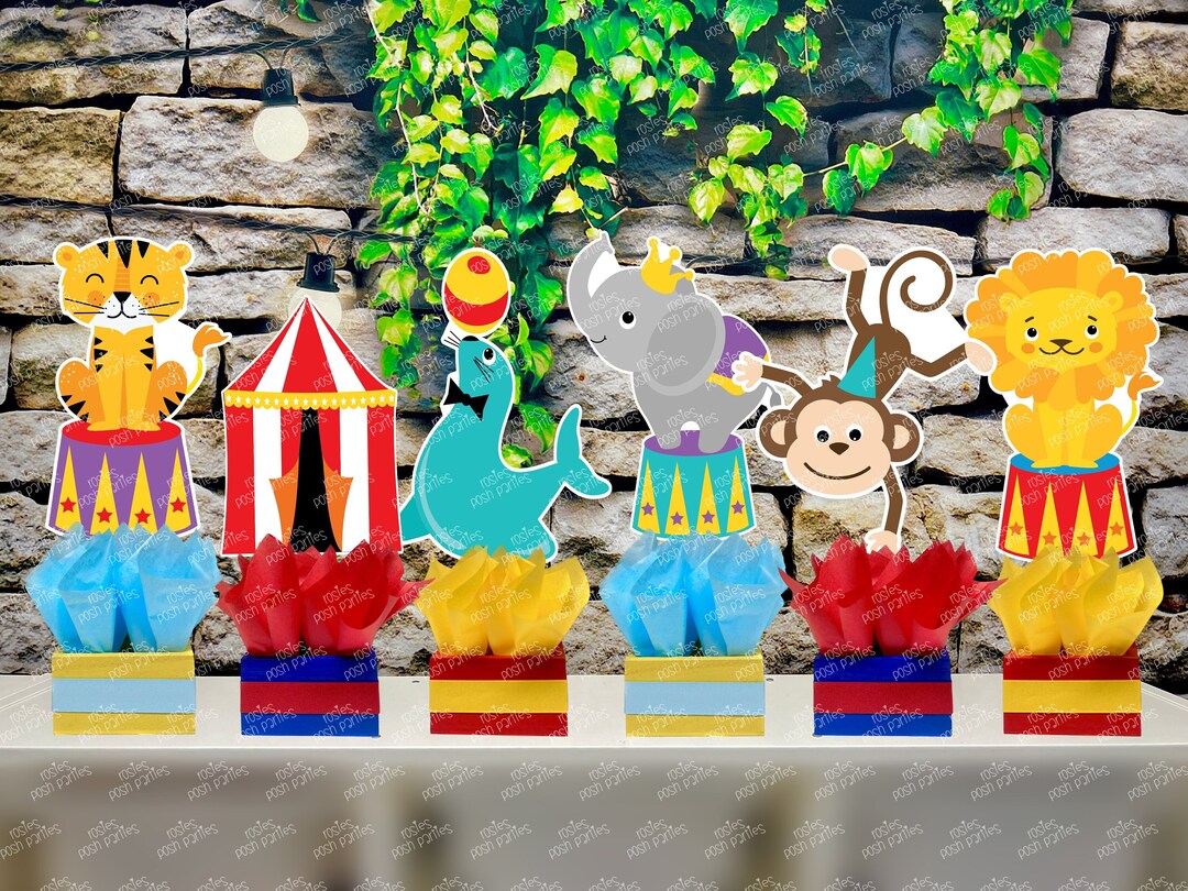 Carnival Circus Birthday Centerpieces Circus Carnival Baby Shower ...