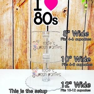 I Love 80's Theme | 80s Cupcake Stand | Acrylic Stand | Cupcake Toppers ...